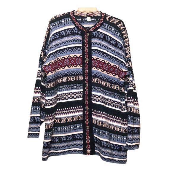 Spunky | Sweaters | Vintage Spunky Acrylic Sweater Cardigan | Poshmark